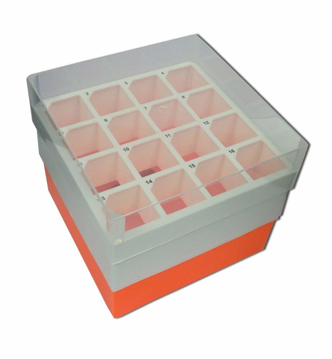 Polypropylene 15 and 50 mL Vial Storage Boxes 16 Tubes | Buy Online ...