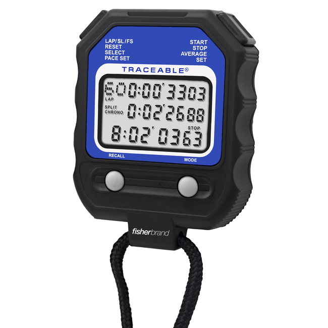 Traceable™ 60-Memory Stopwatch Stopwatch, Lanyard, Battery | Buy Online | www.fishersci.sg