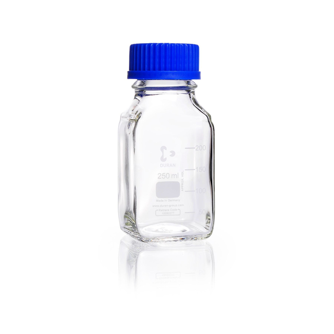 DURAN™ Laboratory Bottle, Square, Clear, with DIN 168-1 Thread ...