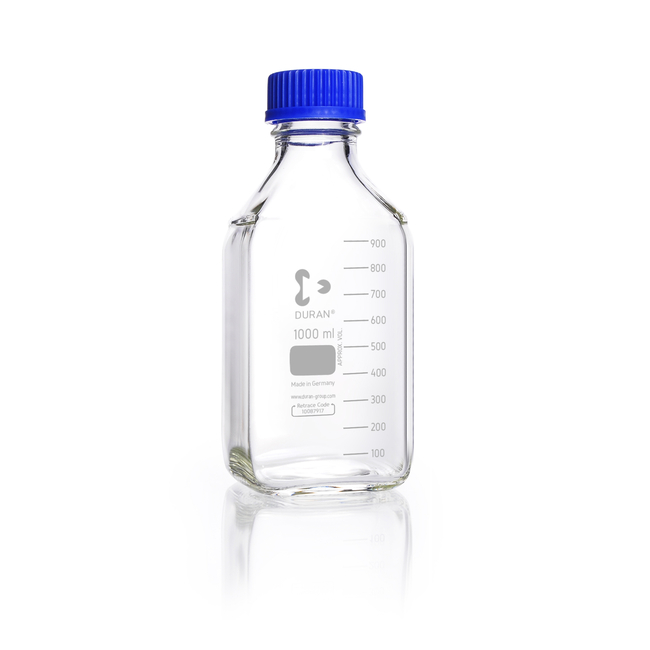 DURAN™ Laboratory Bottle, Square, Clear, with DIN 168-1 Thread ...