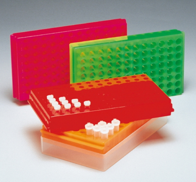 96-Well Flipper™ Microtube Racks Fluorescent Orange | Buy Online | www ...