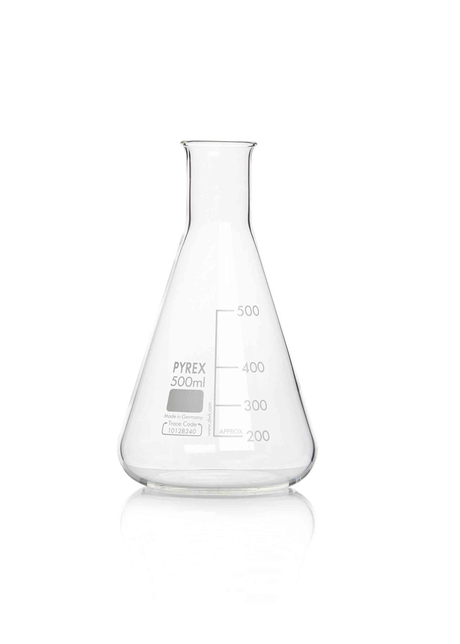 Pyrex™ Borosilicate Glass Narrow Neck Erlenmeyer Flask 500 mL | Buy ...