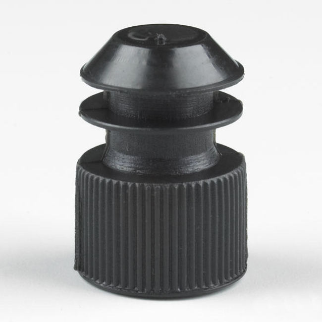 Flanged Plug Caps For 12mm Tubes Black | Buy Online | Globe Scientific ...