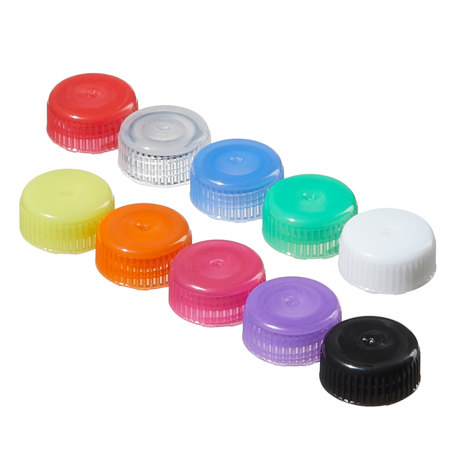 Screw Cap Microcentrifuge Tube Caps Assorted (Black, Blue, Green ...