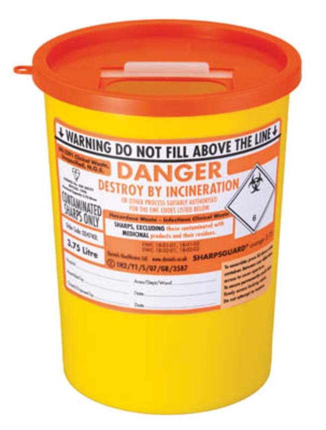 Sharpsguard™ Polypropylene General Purpose Sharps Container 3.75 L ...