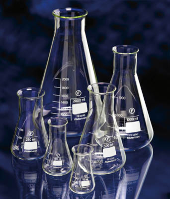 Borosilicate Glass Narrow Neck Erlenmeyer Flasks 3000 mL | Buy Online ...