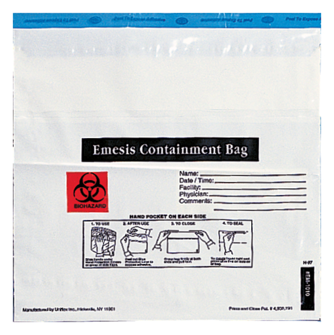 Emesis Containment Bag 10 x 10 in. | Buy Online | Minigrip | www ...