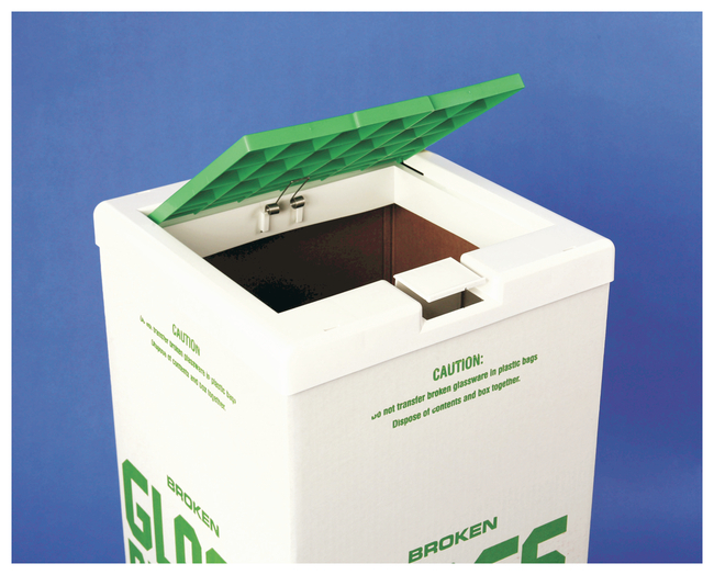 Cover for Glass Disposal Carton White,Green | Buy Online | www.fishersci.sg