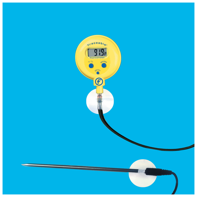 Digital Thermometers with Stainless-Steel Probe on Cable N/A | Buy ...