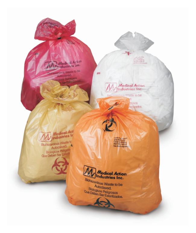 Biohazardous Waste Bags, Autoclavable 40 x 70 in. (101.6 x 177.8cm ...