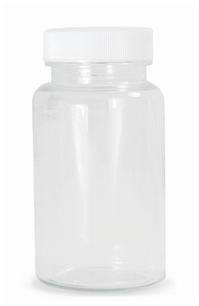 Clear PET Packer Bottles with White Polypropylene SturdeeSeal™ PE Foam ...