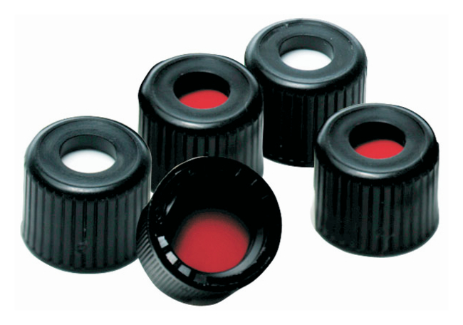 8 mm Open Top Screw Thread Caps with Septa (8-425), 5.5 mm Hole Screw ...
