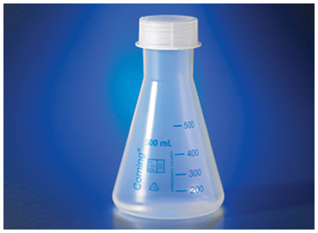 Reusable Plastic Erlenmeyer Flasks with Blue Graduations 50 mL | Buy ...