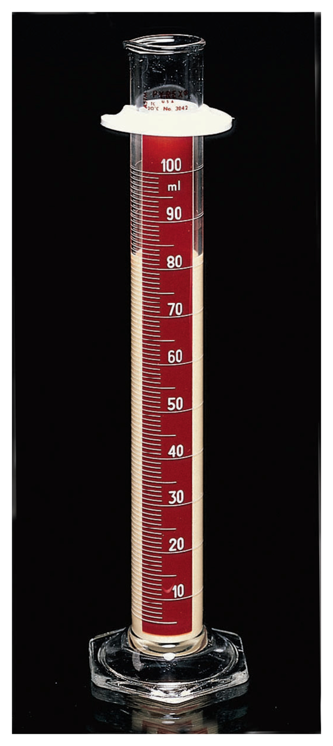 PYREX™ Class B Lifetime Red™ Cylinders with Single Metric Scale, TC 100 ...